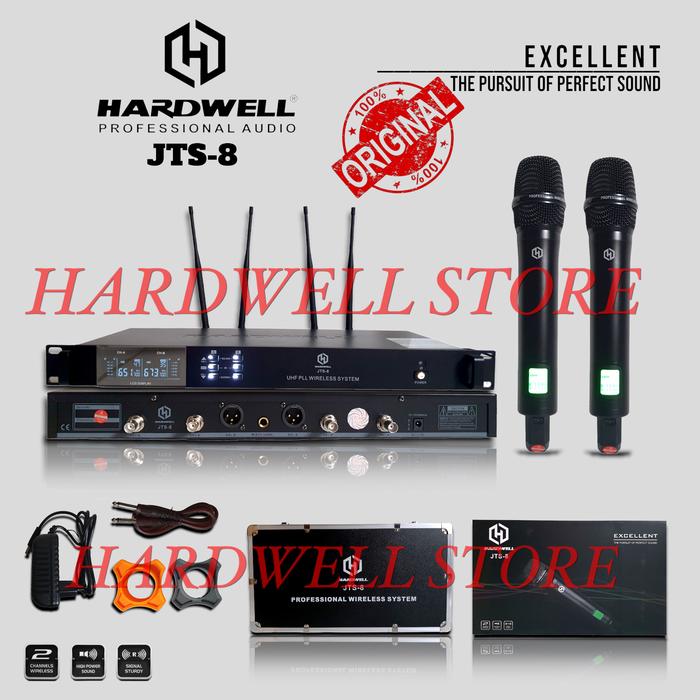 Jual Mic Wireless Hardwell JTS 8 Original Microphone Double Mic ...