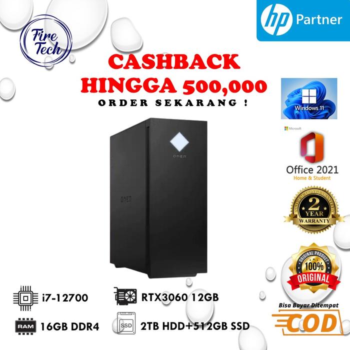 Jual PC OMEN HP GT14-0000D i7-12700F 16GB 2TB+512 SSD RTX3060 12GB W11 OHS - Jakarta Pusat ...