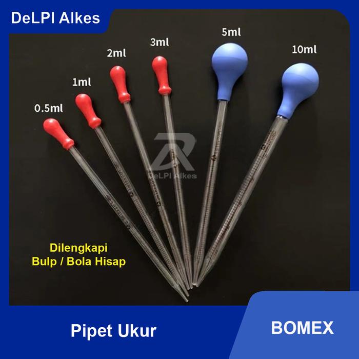 Jual Pipet Ukur Measuring 0,5 ml, 1 ml, 2 ml, 3 ml, 5 ml, 10 ml BOMEX ...