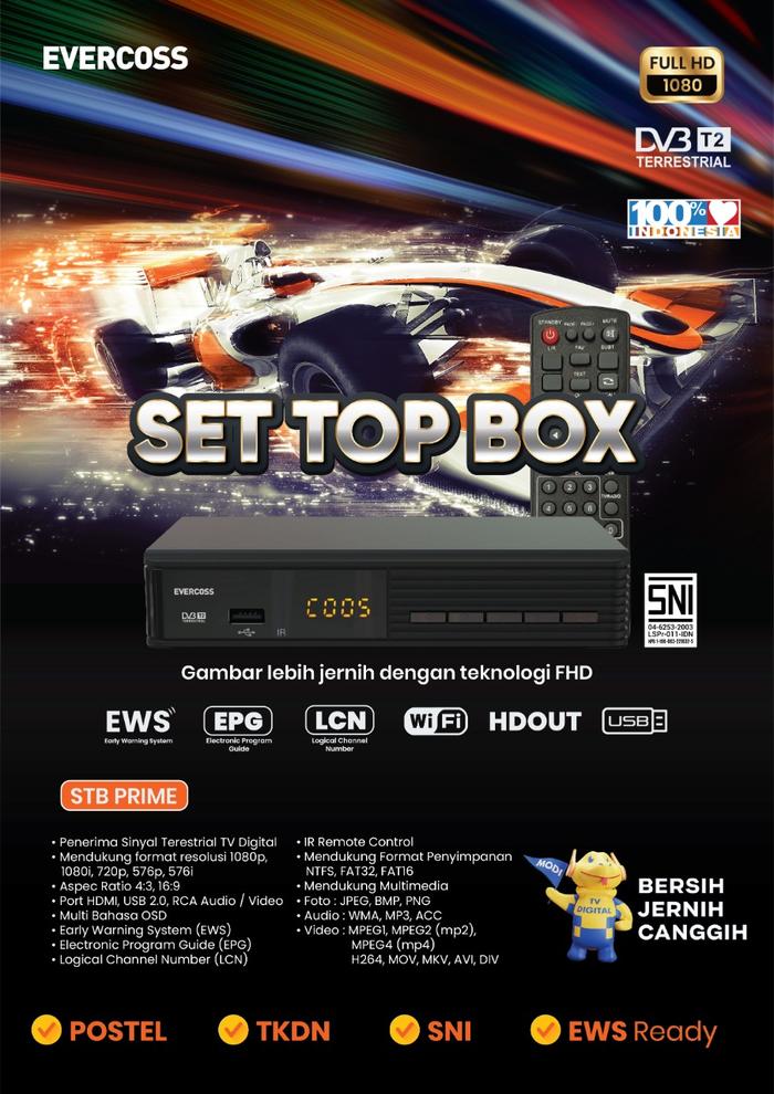 Jual Evercoss Set Top Box Stb Prime Digital Tv Receiver Full Hd Original - Stb Max Di Seller ...