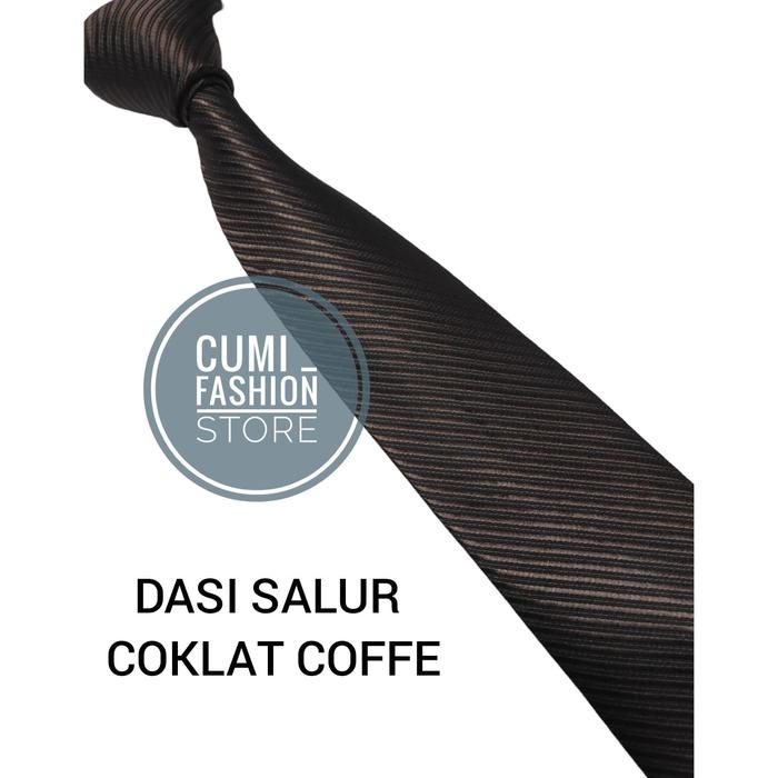 Jual Dasi panjang pria Salur Uk 3 inchi Lebar 8 cm Coklat Muda - S ...