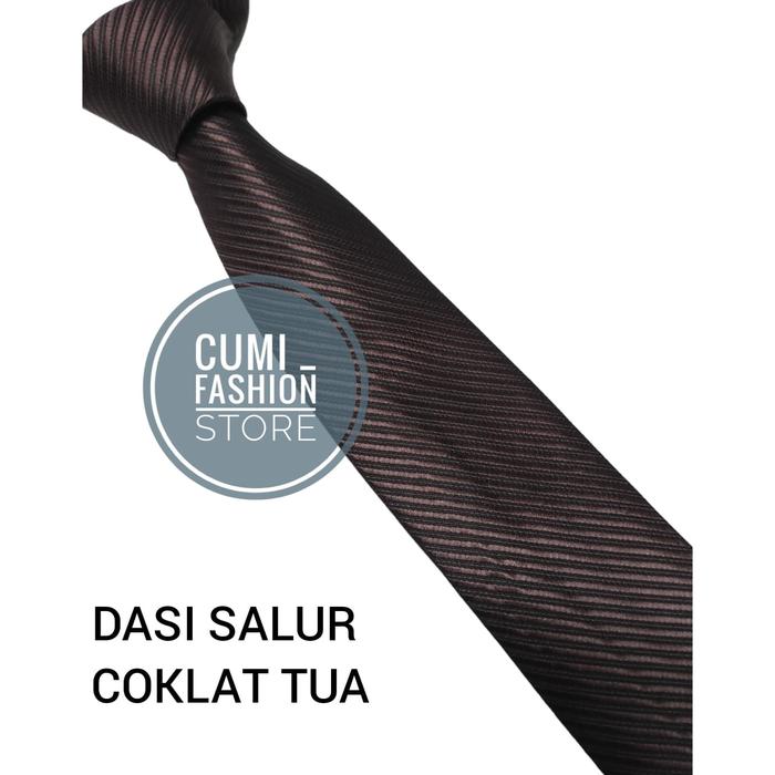 Jual Dasi panjang pria Salur Uk 3 inchi Lebar 8 cm Coklat Muda - S ...