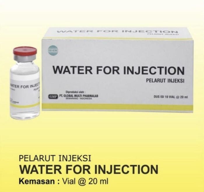 Jual Water For Injection 20 Ml Box 10 Vial ( Pelarut Air Steril ) Di Seller Velvet Store ...