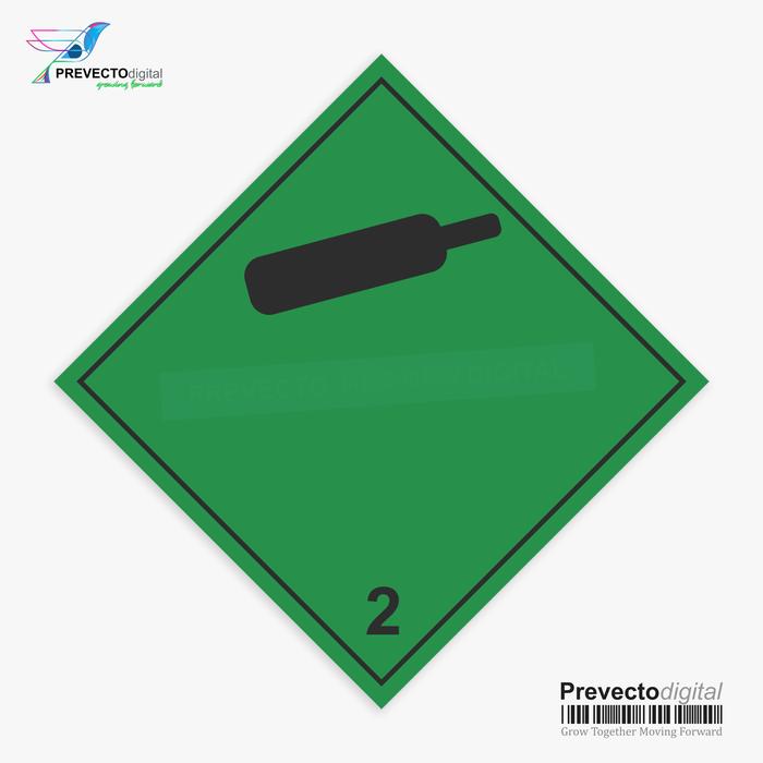 Jual Sticker Simbol Label K3 Limbah B3 Hazmat Gas Tidak Mudah Menyala ...