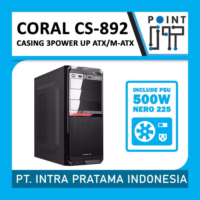 Jual Casing PC Office 3Power Up Coral CS-892 PSU 500W ATX / M-ATX ...