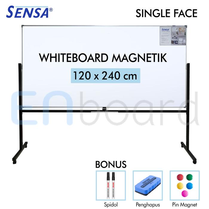 Promo Papan Tulis Whiteboard Standing Magnet Single Face Sensa 120 x ...