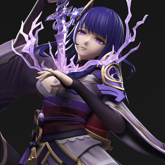 28cm Genshin Impact Raiden Shogun Anime Figure Genshin, 45% OFF