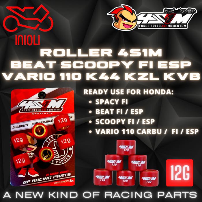Jual Roller 4S1M 12 Gram Vario 110, BEAT SERIES, SCOOPY SERIES, SPACY ...