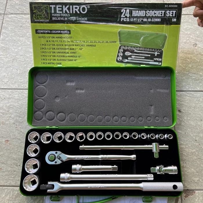 Jual Tekiro Kunci Sock Set 24 pcs Ukuran 8-32 mm 6Pt or 12Pt Box Besi Ori - Jakarta Barat ...