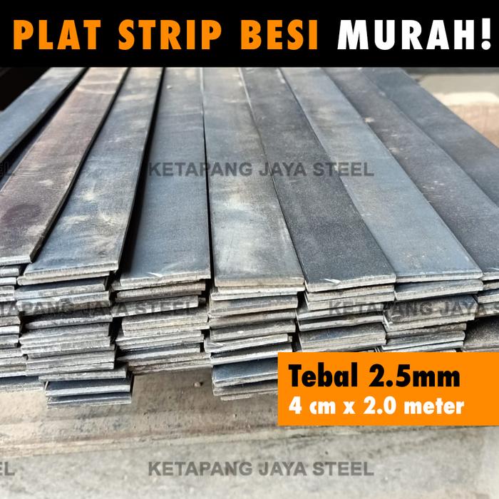 Jual Plat Strip Besi 2.5mm(2.0mm) x 4 cm x 2.0 meter MURAH!! - Kab ...