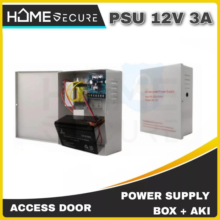 Jual Power Supply Access Door Lock 12V 3A / PSU BOX Putih Aki Control ...