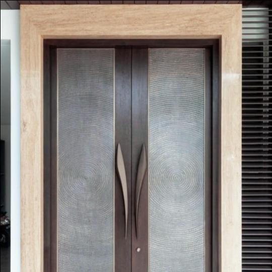 Promo Handle Pintu Gagang Pintu Rumah Kuningan Motif Sayap Hitam Doff ...