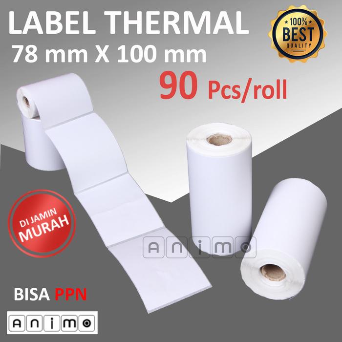 Jual LABEL THERMAL / KERTAS STICKER 78 X 100 MM isi 90 Pcs - Jakarta ...