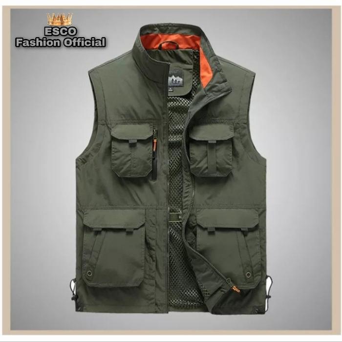 Jual Rompi vest pria/rompi motor/vest pria/rompi outdor/rompi proyek ...