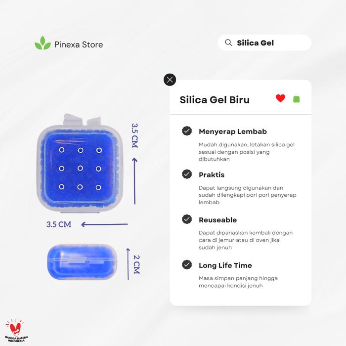 Promo SIlica Gel Biru Kotak Plastik Kecil Untuk Dry Box 15 gram - Kab ...