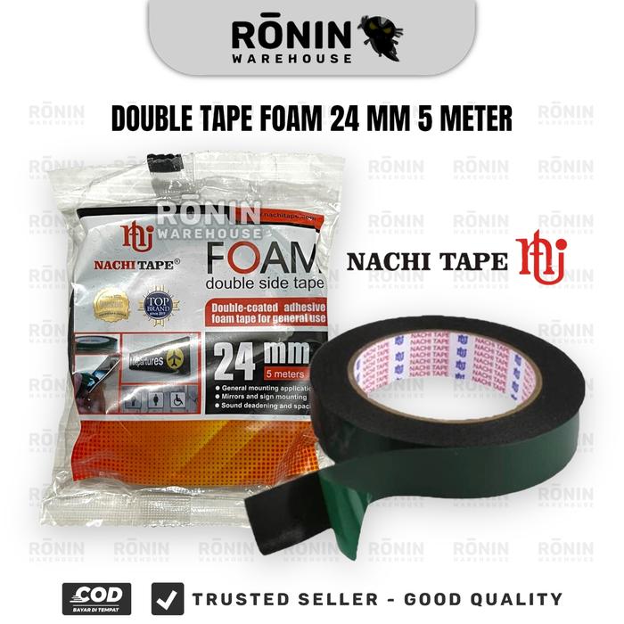 Jual NACHI Isolasi Double Tape Foam 24mm x 5 m Ijo Hijau Lakban Bolak Balik - Kota Surabaya ...