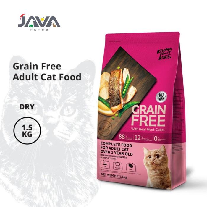 Jual Kitchen Flavor Grain Free Adult Cat Food 1,5kg - Kota Semarang ...