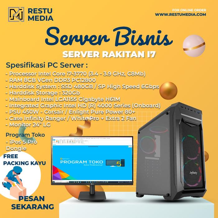 Jual SERVER RAKITAN i7 For Small Business ( RAM 8GB / SSD / Software ...