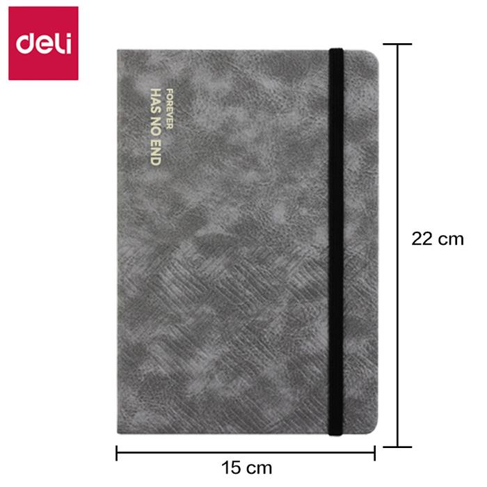 Promo Deli Leather Cover Notebook A5 70GSM 80 96 Lembar EN111L EN12XL ...
