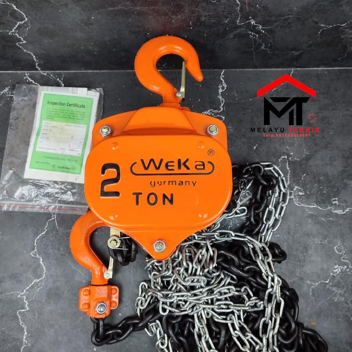Jual Chain Block Manual Heavy Duty 2 Ton Lift 3 M Katrol Manual ...