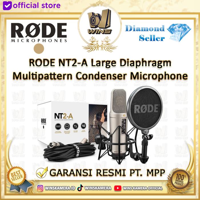 Promo RODE NT2-A Large Diaphragm Multipattern Condenser Microphone ...