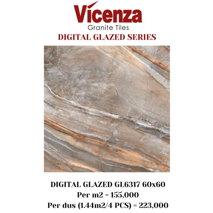 Jual Granite Tile 60x60 Motif Marmer Lantai Dinding Glossy Abu Coklat ...