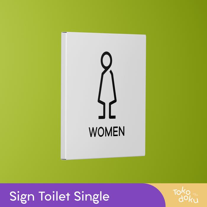 Jual Papan Akrilik Toilet / Sign Toilet Persegi 15x15cm - A, Double ...