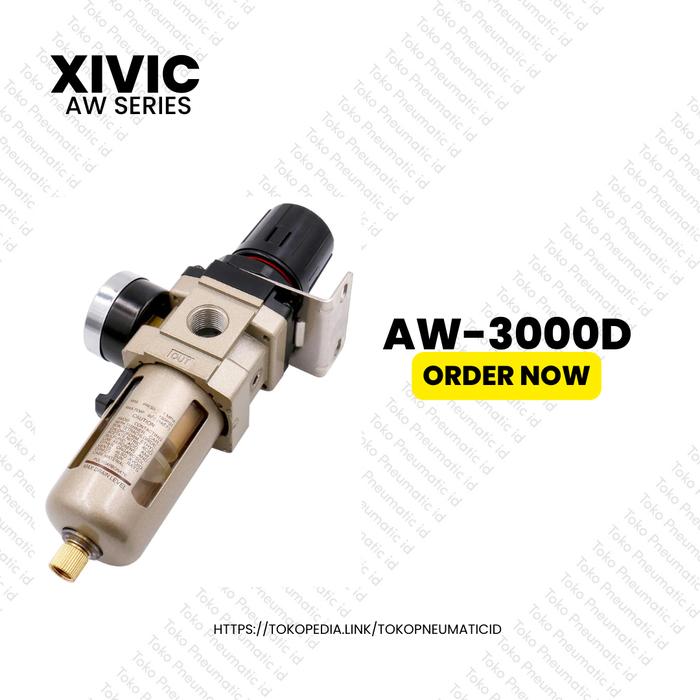 Jual AW 3000-03D 3/8'', Air Filter Regulator Auto Drain Pneumatic ...