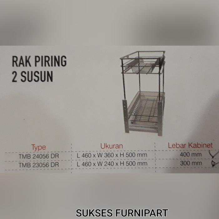 Jual Rak piring 2 Susun Twin TMB 23056 DR (WW010GC) kabinet 30 cm ...