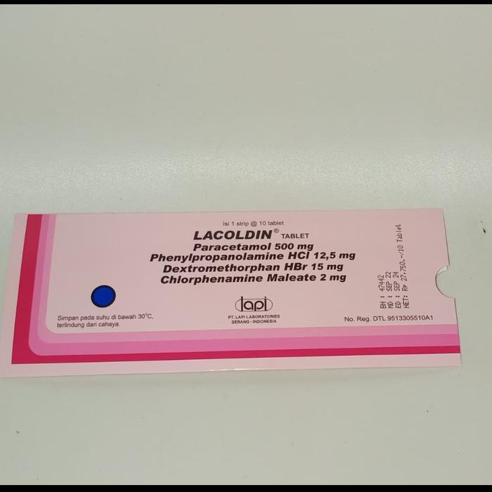 Jual Obat flu dan batuk kering Lacoldin Tablet - Kab. Sleman - Haris ...