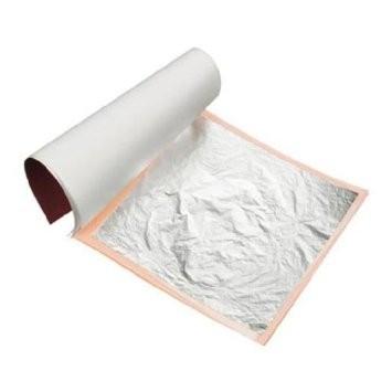 Jual edible pure silver kertas silver leaf sheet 8x8cm 8 x 8 cm ...