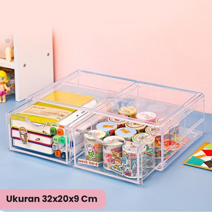 Promo Megam Rak Akrilik Serbaguna Rak Kosmetik Kotak Make Up Rak Laci ...