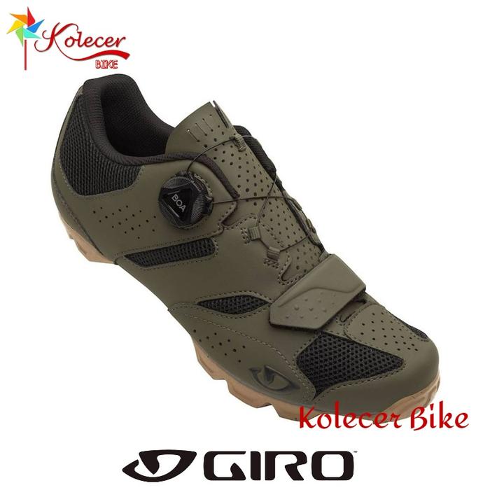 Jual Giro Cylinder II MTB Cycling Shoes Sepatu Sepeda Cleat Olive Gum ...