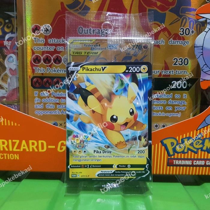 Jual Pikachu V Promo 377/S-P pokemon Festival Jakarta kartu TCG Indonesia - Kota Bekasi ...