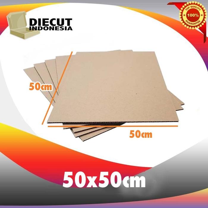 Jual kardus LEMBARAN 50x50 cm box karton corrugated single wall ...