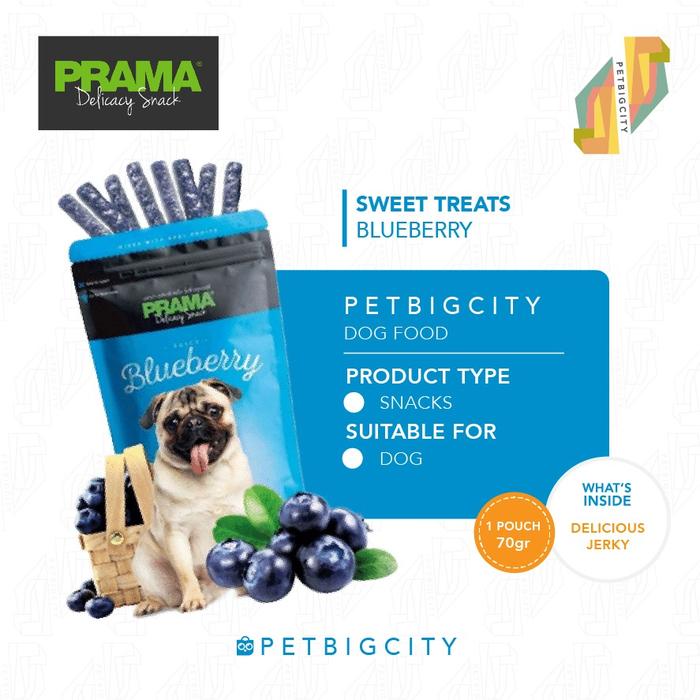 Jual Prama Snack/Cemilan/Makanan Anjing/Dog Blueberry - 70gr - Jakarta ...
