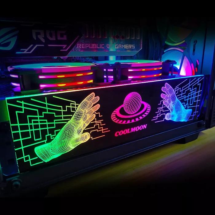Jual PANEL coolmoon Akrilik Case Casing Argb Rgb 30cm 4pin controler ...