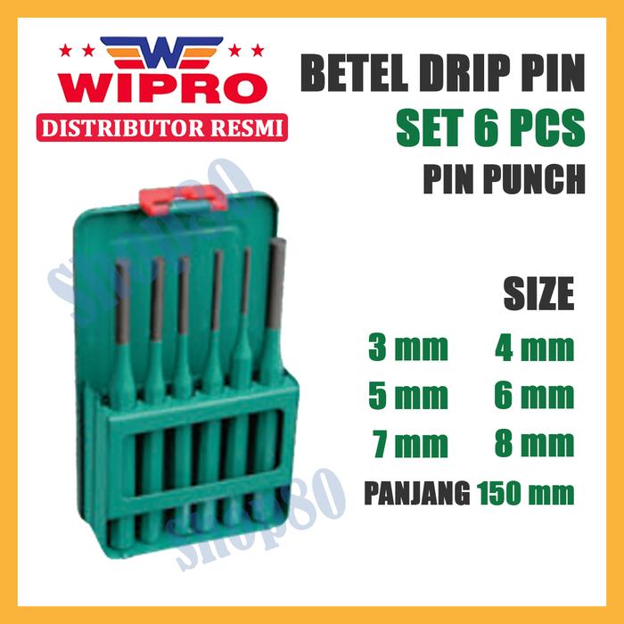 Jual Wipro Penanda Titik Bor Betel Drip Pin 1 set 6pcs 3 4 5 6 7 8 mm ...