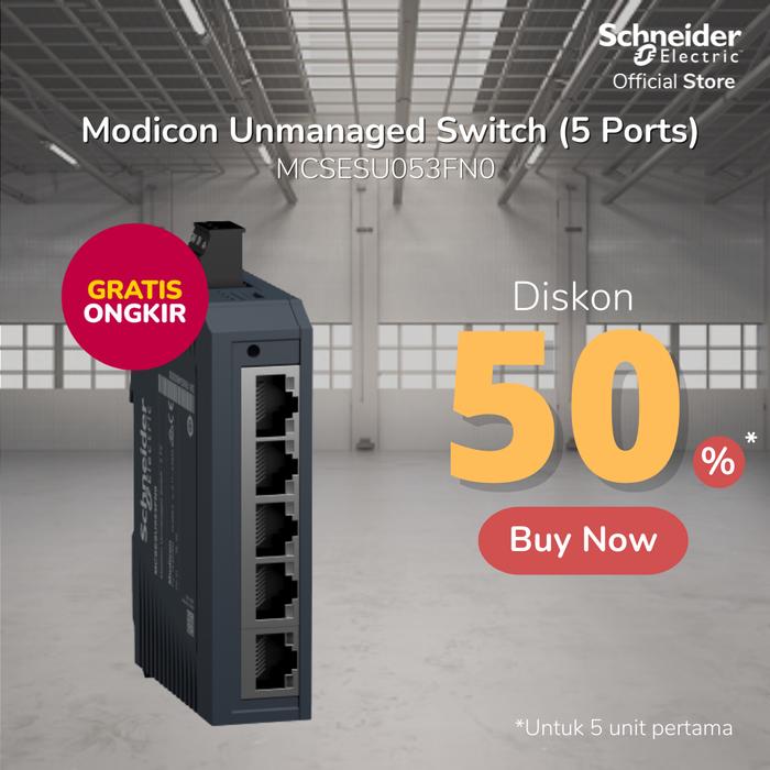 Promo Schneider Electric Modicon Unmanaged Switch 5TX - MCSESU053FN0 ...