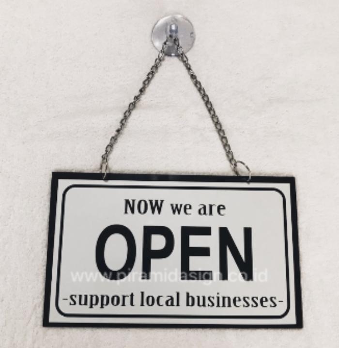 Jual sign tanda toko buka now open close - Kota Surabaya - Piramida ...