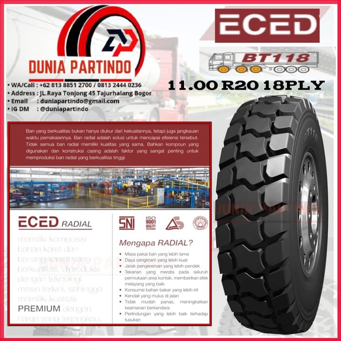 Jual Ban Radial Truk Bus ECED BT118 11.00R20 18PR Chat Diskon Harga ...