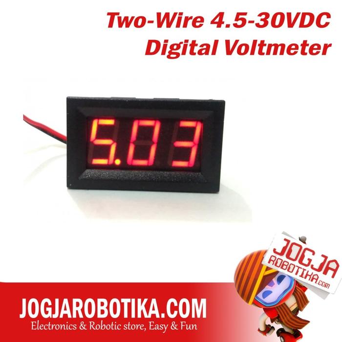Jual TWO-WIRE 4.5-30VDC DIGITAL VOLTMETER - Merah - 2-WIRE 2 KABEL ...