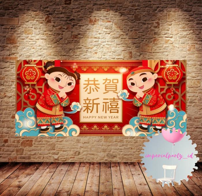 Jual Custom Backdrop Banner Spanduk Imlek Sincia Chinese New Year ...