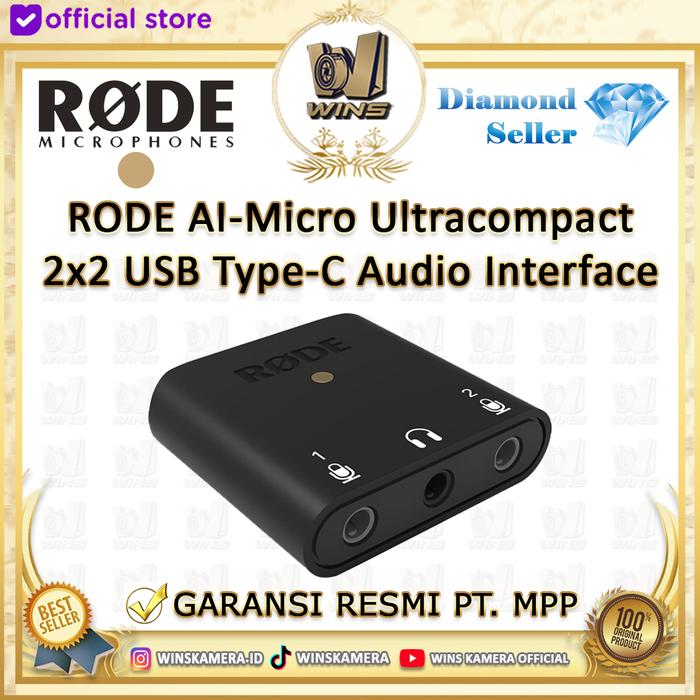 Promo RODE AI-Micro Ultracompact 2x2 USB Type-C Audio Interface Cicil 0 ...