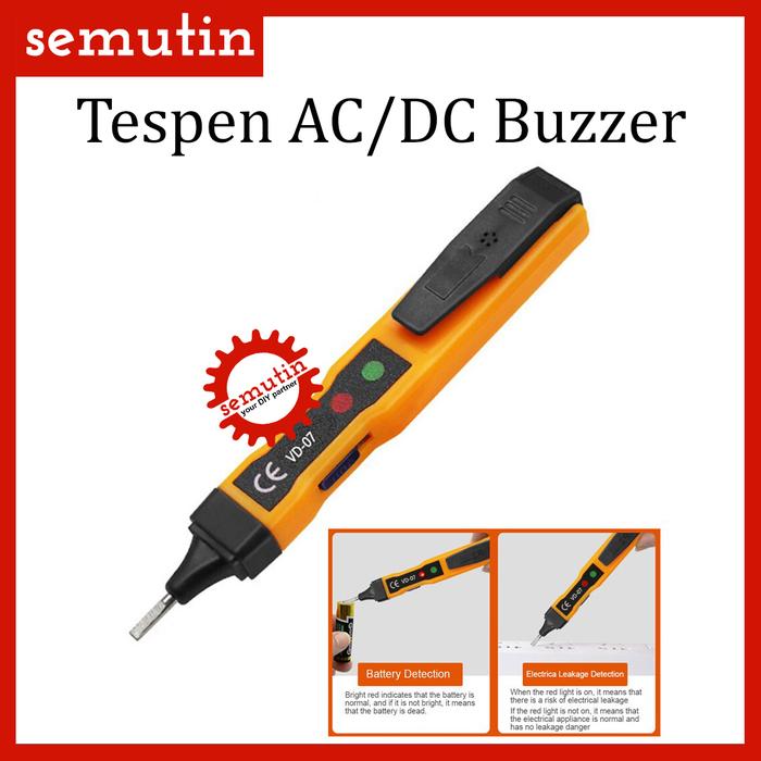 Jual Tespen Non Contact AC DC with Buzzer / Voltage Tes Pen Kabel Putus ...