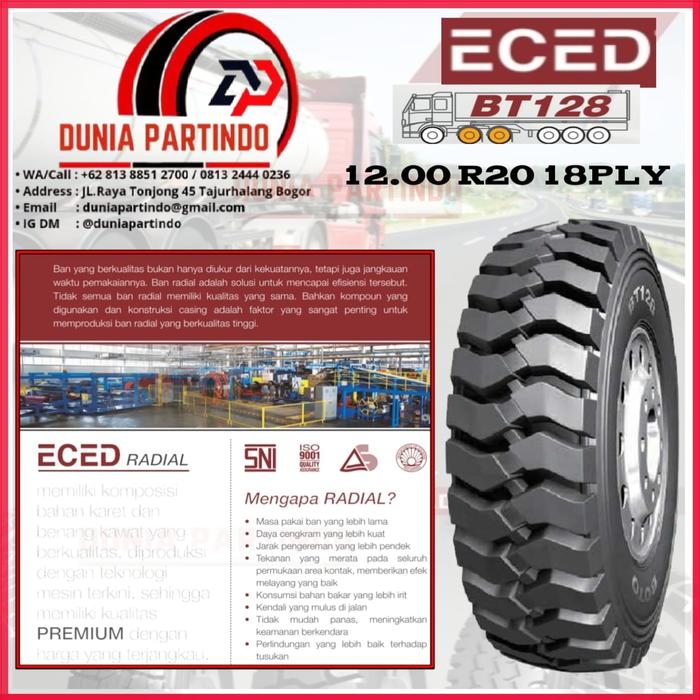Jual Ban Radial Truk Bus ECED BT128 12.00R20 18PR Chat Diskon Harga ...