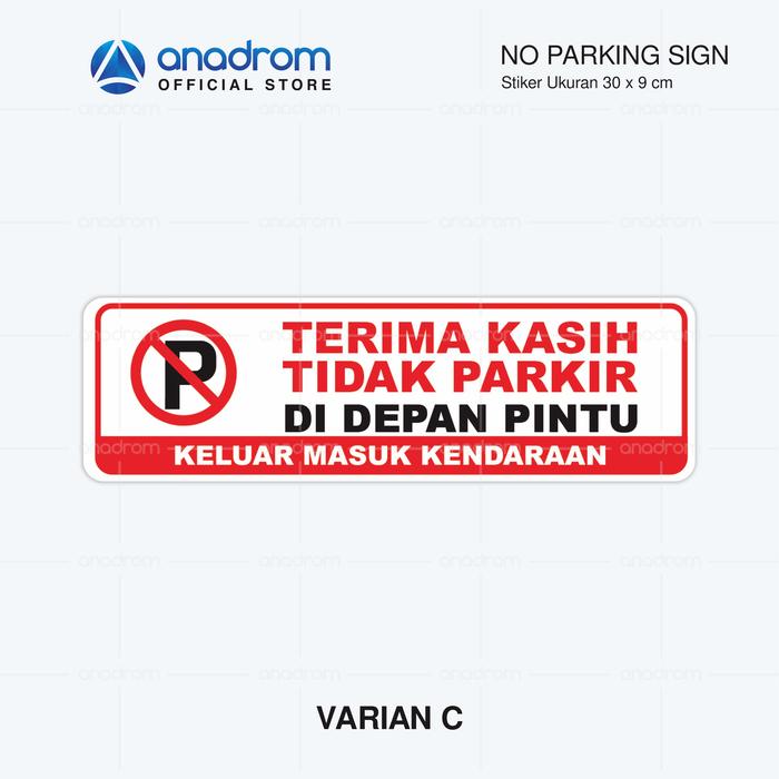 Jual Stiker Dilarang Parkir 30x9CM | No Parking Sign | Anadrom 3045 ...