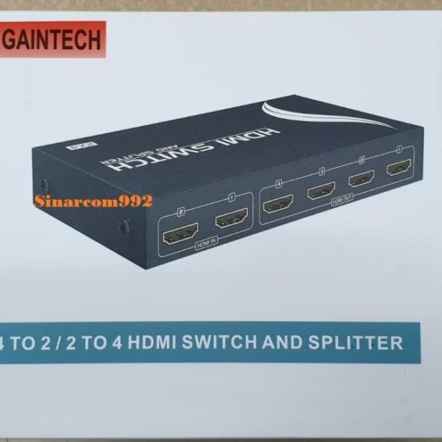 Jual Gaintech HDMI switch and splitter 2 in 4 out /4 in 2 out - 2 in 4 ...