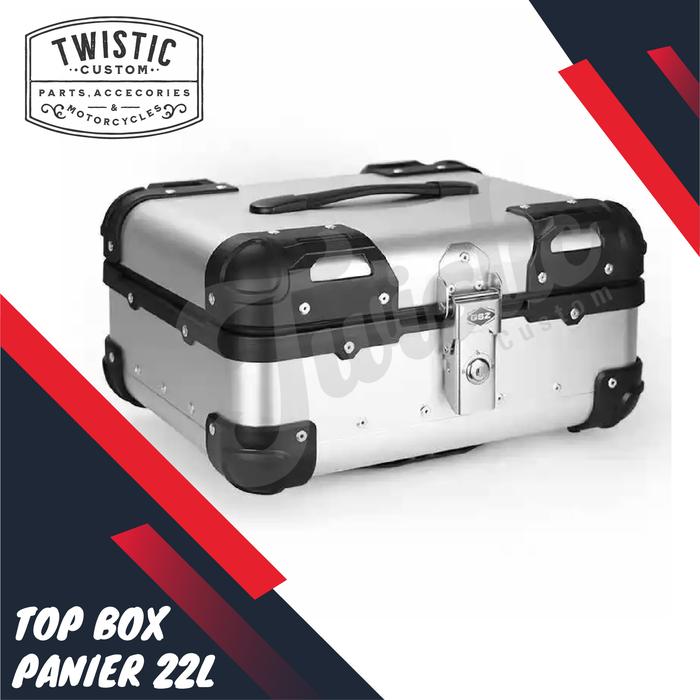 Jual Top Box Pannier Aluminium 22L 22 Liter Motor NMAX ADV PCX Vespa ...
