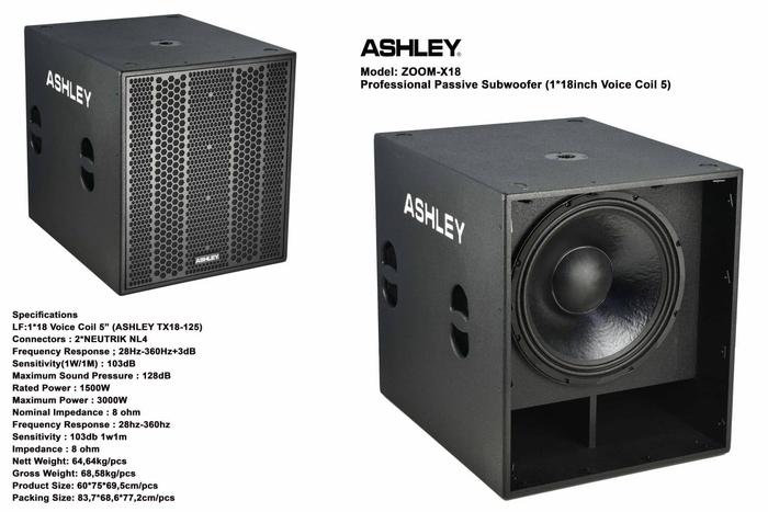 Jual SPEAKER PASIF SUBWOOFER ASHLEY ZOOM X18 ZOOMX18 18 INC ORIGINAL - Jakarta Barat - dunia ...